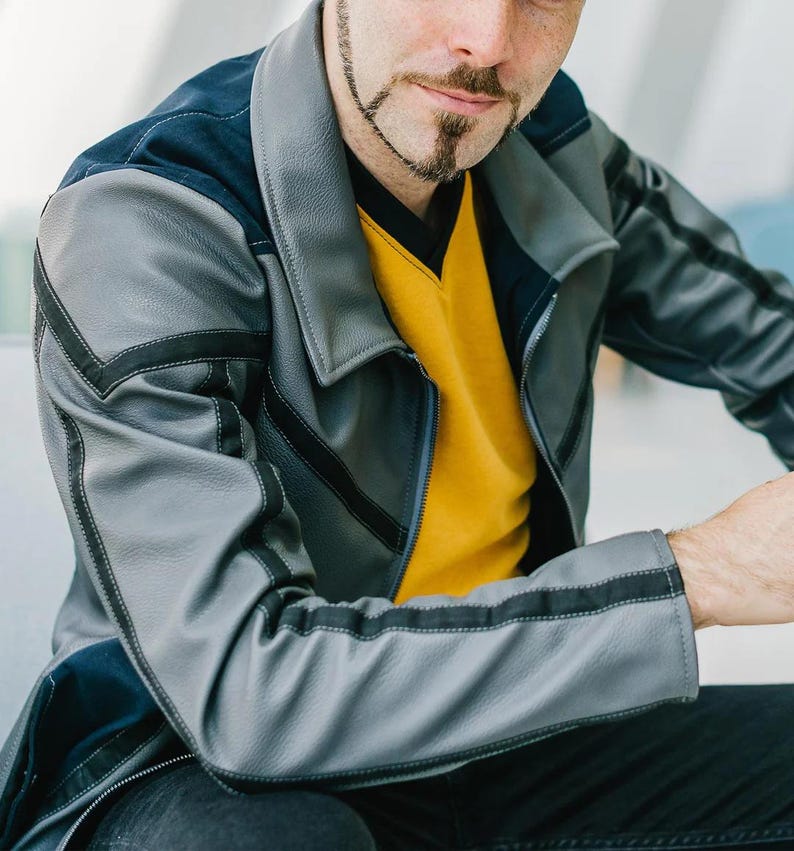 Starfleet Uniform, Star Trek Strange New Worlds Leather Jacket Men ...