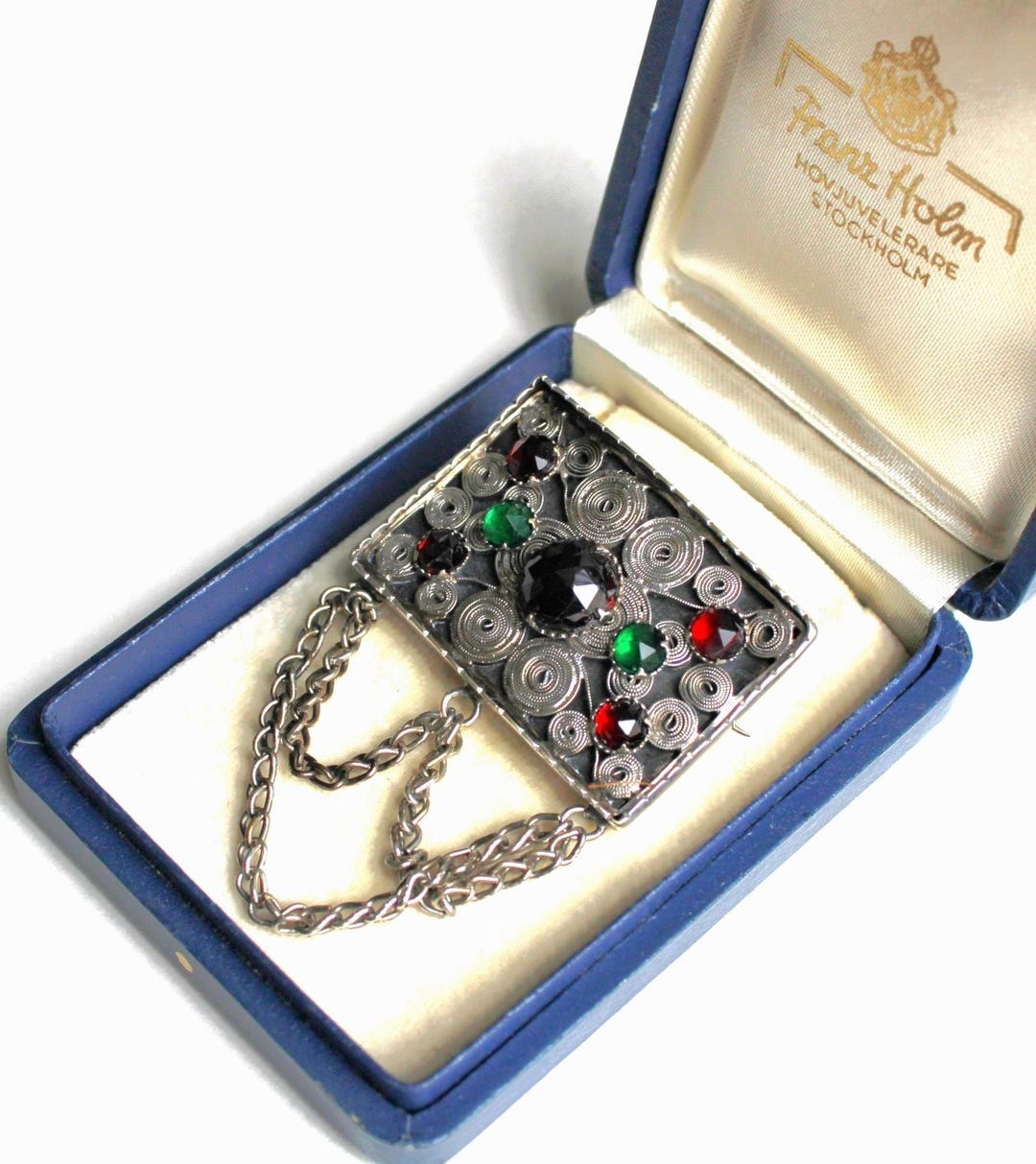 Old Swedish Folklore Brooch / Folk Costume Brooch Sweden Scandinavian ...