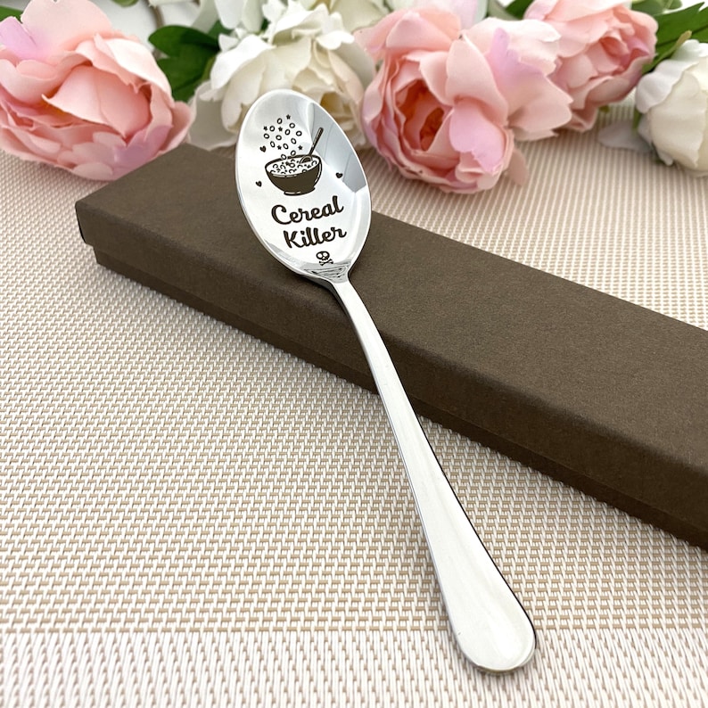Cereal Killer Spoon - Breakfast Personalized Gift for Kid - Cornflake ...