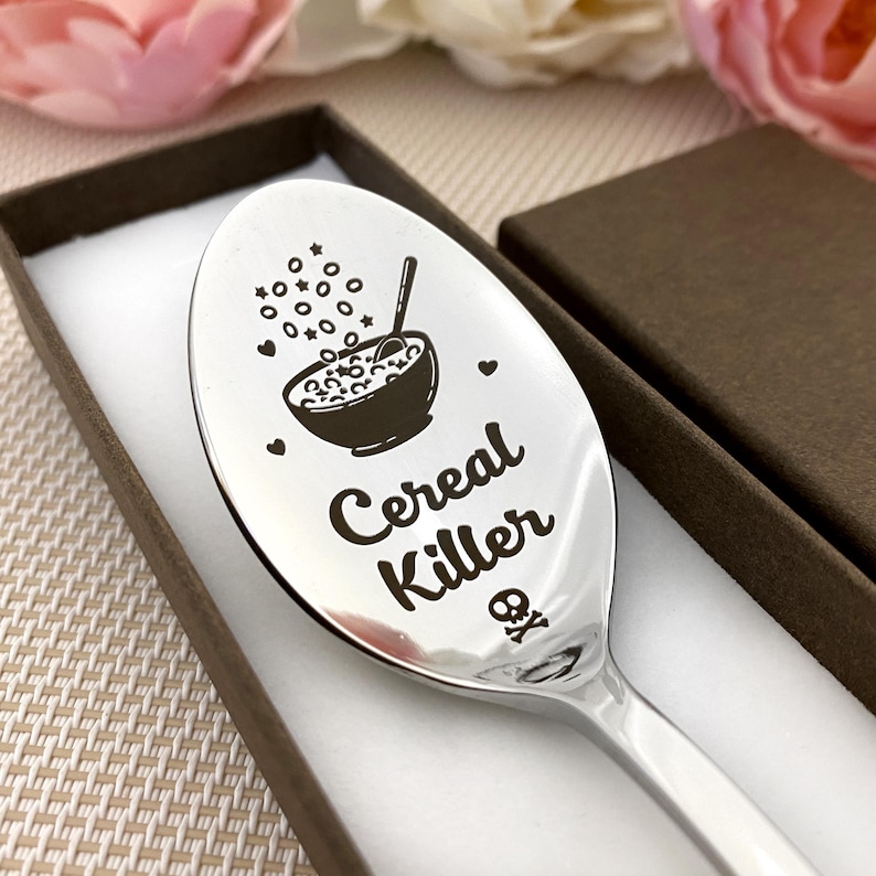 Cereal Killer Spoon - Breakfast Personalized Gift for Kid - Cornflake ...
