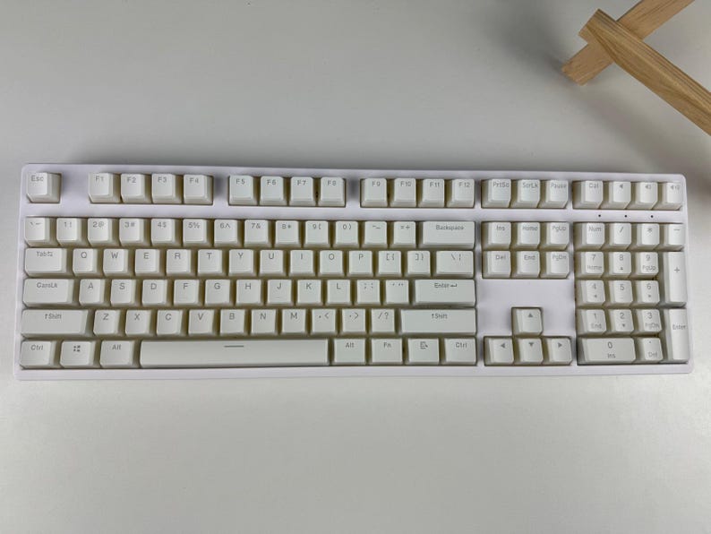 White Backlit Pudding Theme Keycap Set, Shine Trough Keycap Set for ...