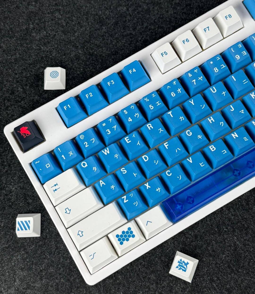 Eva Unit 00 Mecha Robot Theme Keycap Set, Japanese Anime Keycap Set for ...