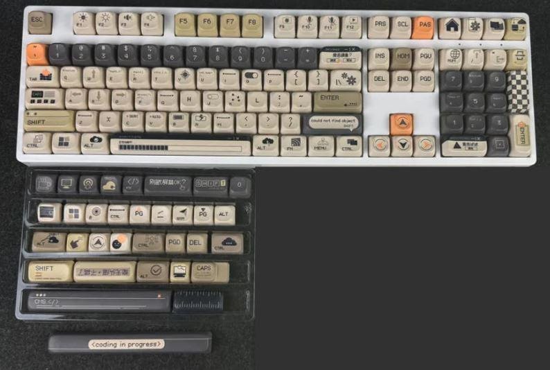 160 Keys Programmer Theme Keycap Set, Japanese Keycap Set for ...