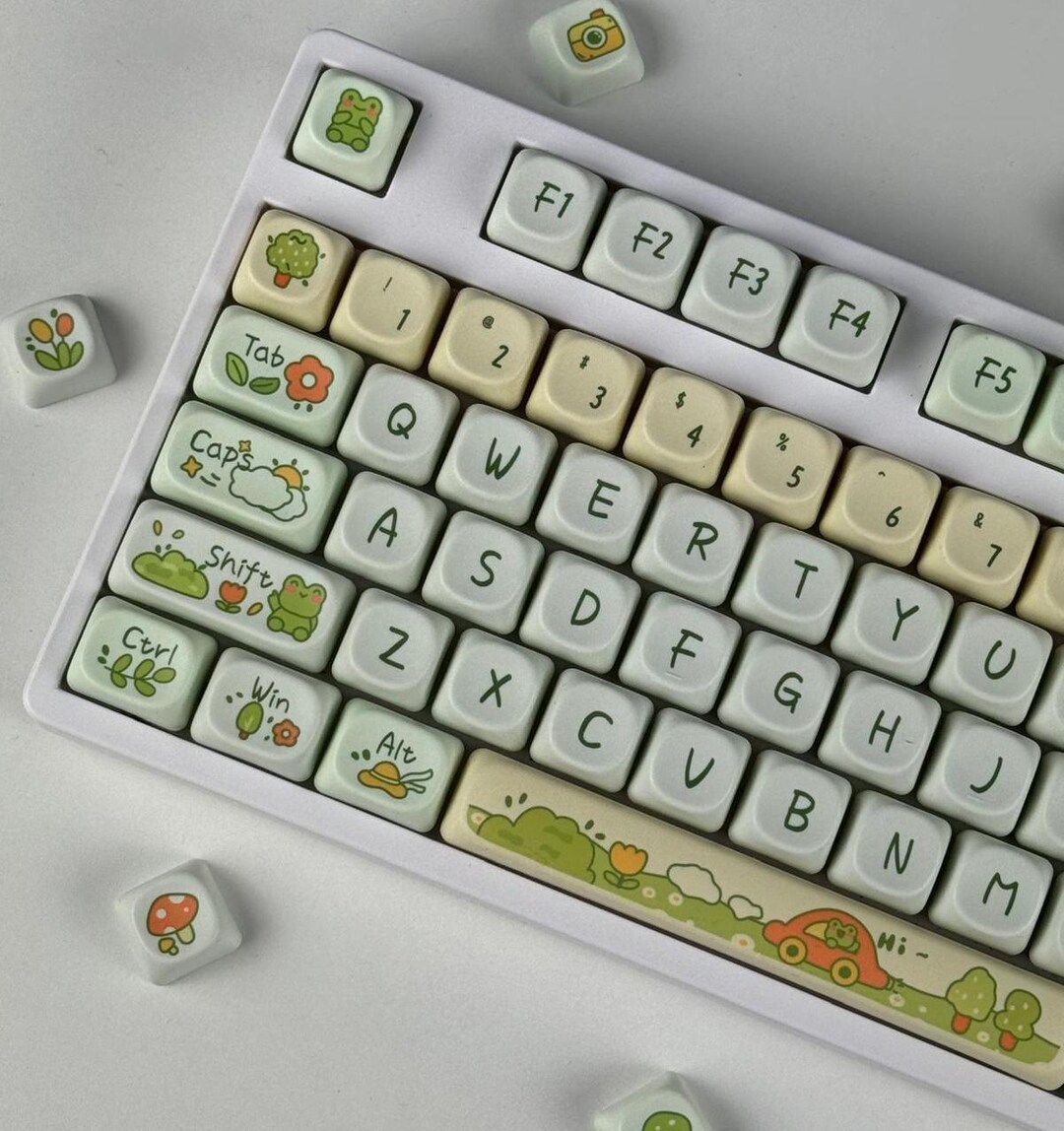 Cute Animal Keycap Set, Cute Frog Keycap Set for Mechanical Keyboard ...