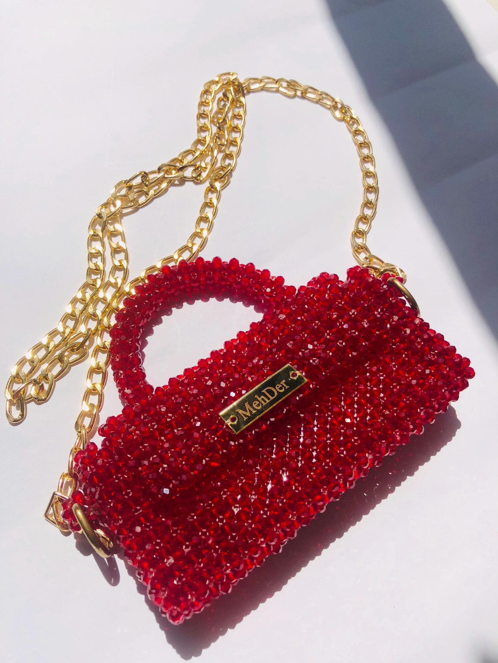 Crystal Bag, Maroon Crystal Bag, Maroon Bag, Evening Bag, Crystal Bag ...