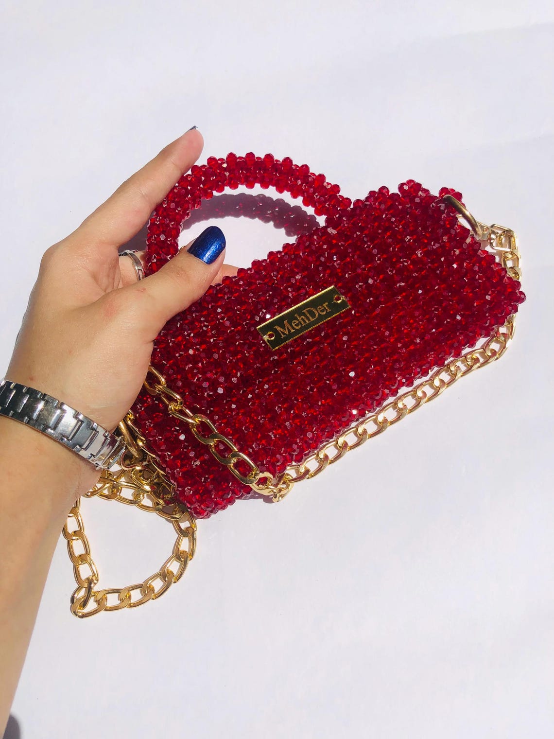 Crystal Bag, Maroon Crystal Bag, Maroon Bag, Evening Bag, Crystal Bag ...