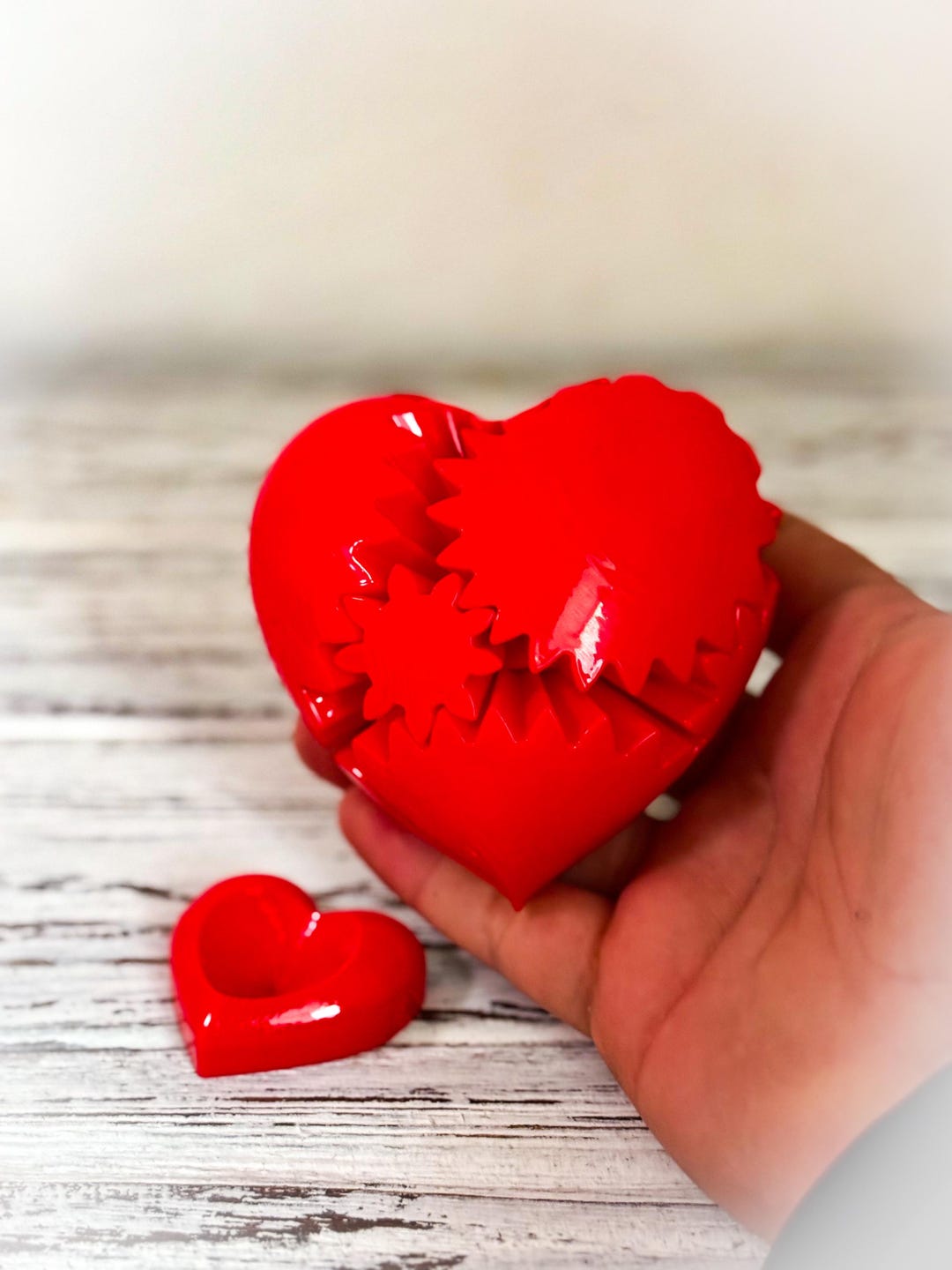 Rotating Gear Heart, Fidget Toy, Transforming Moving Figurine, Moving ...