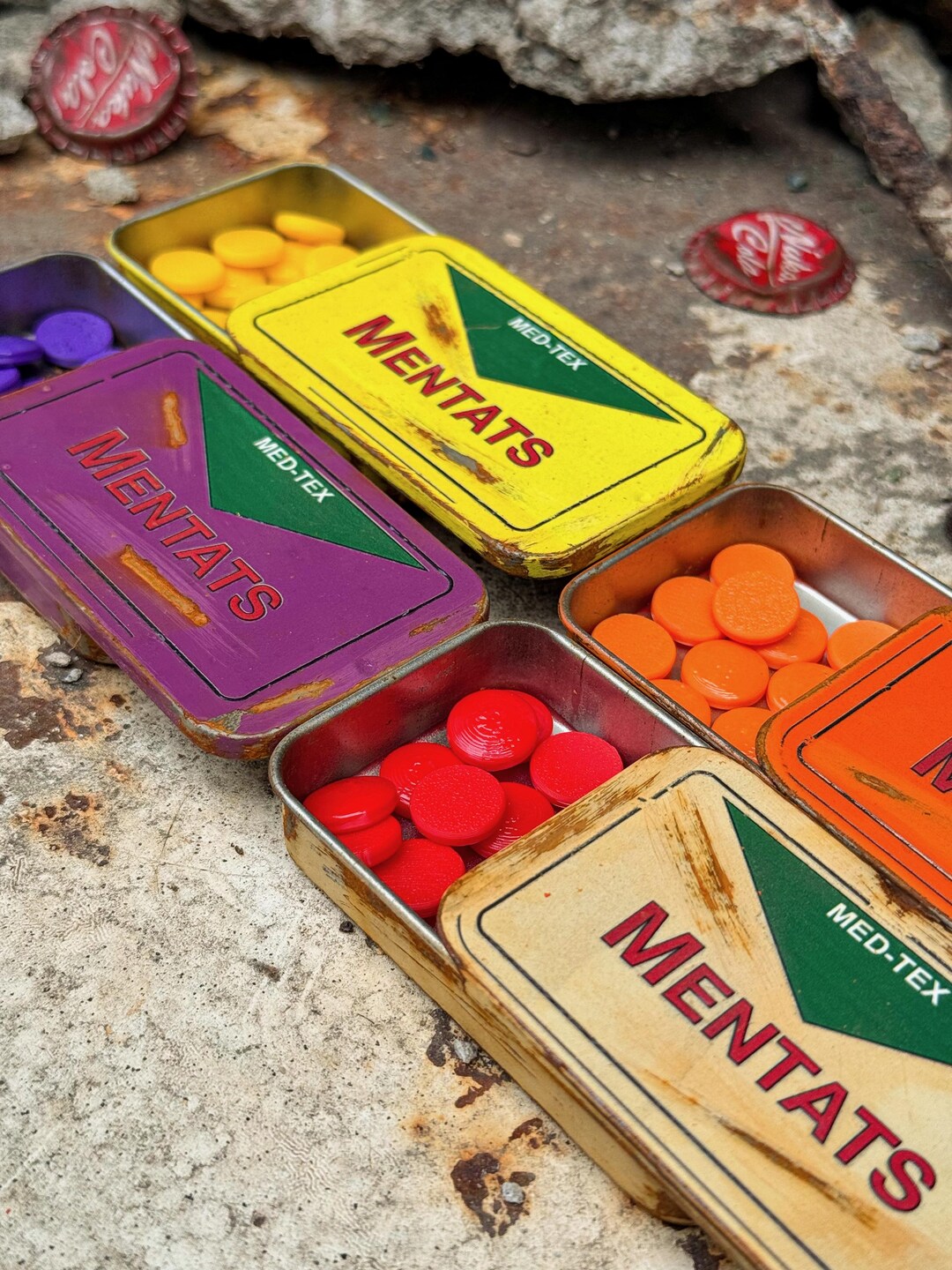 Fallout Rusted Mentats Pillbox, Metal Boxes and Pills, Grape Mentats ...