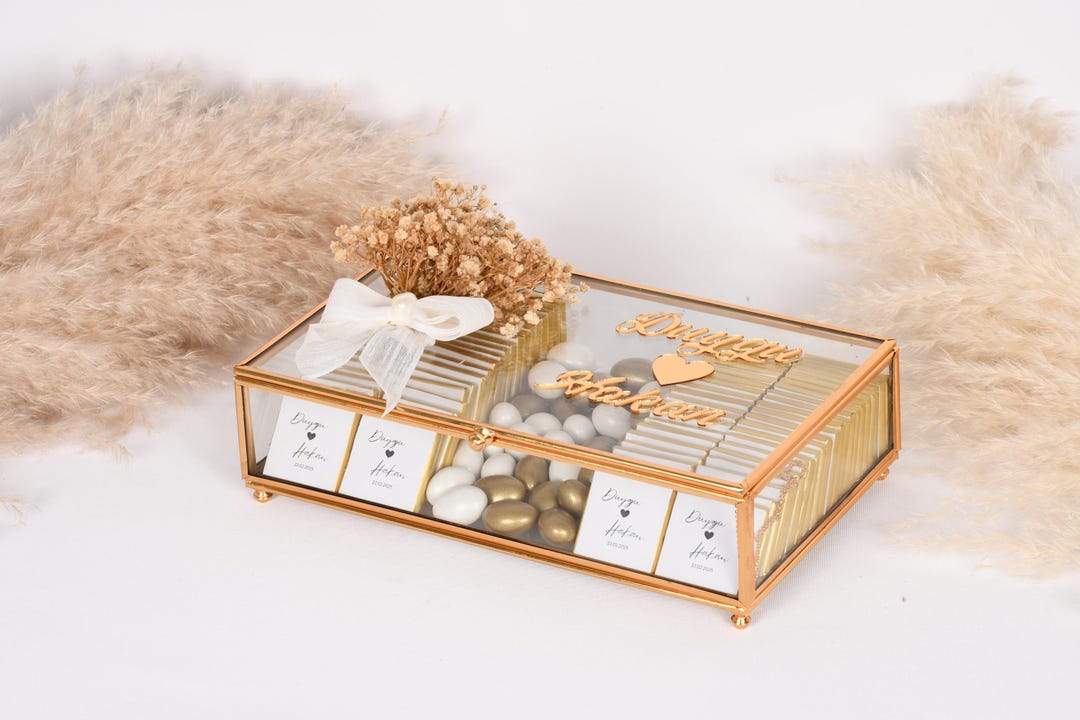 Luxury Gold Chocolate Gift Box – Wedding & Engagement Favor - Etsy