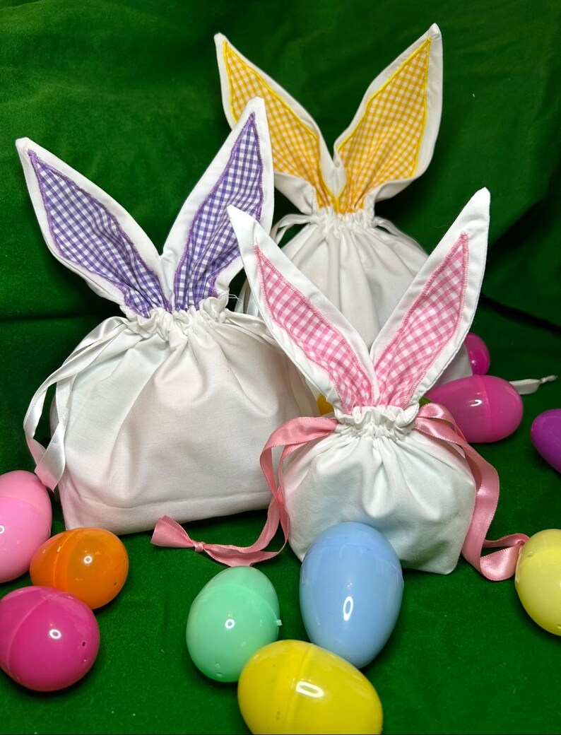 Bunny Ear Gift Bag Sewing Pattern, Easter Treat Bag DIY (PDF Download ...