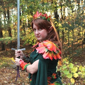 Fall Leaves Leather Armor Set - Elven Fae Armour - Etsy