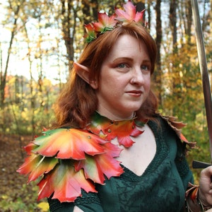 Fall Leaves Leather Armor Set - Elven Fae Armour - Etsy