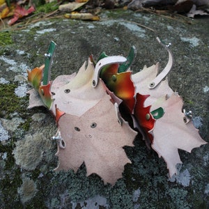 Fall Leaves Leather Armor - Bracers - Elven Fae Armour - Etsy
