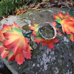 Fall Leaves Leather Armor - Pauldrons - Elven Fae Shoulder Armour - Etsy