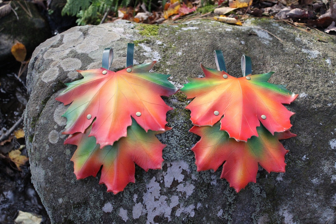 Fall Leaves Leather Armor - Tassets - Elven Fae Leg Armour - Etsy