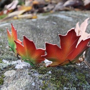 Fall Leaves Leather Armor - Crown - Elven Fae Tiara - Etsy