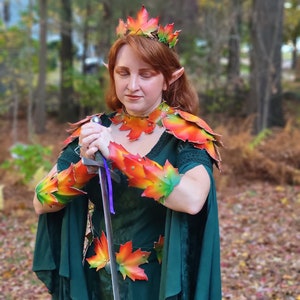 Fall Leaves Leather Armor - Bracers - Elven Fae Armour - Etsy