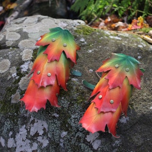 Fall Leaves Leather Armor - Bracers - Elven Fae Armour - Etsy