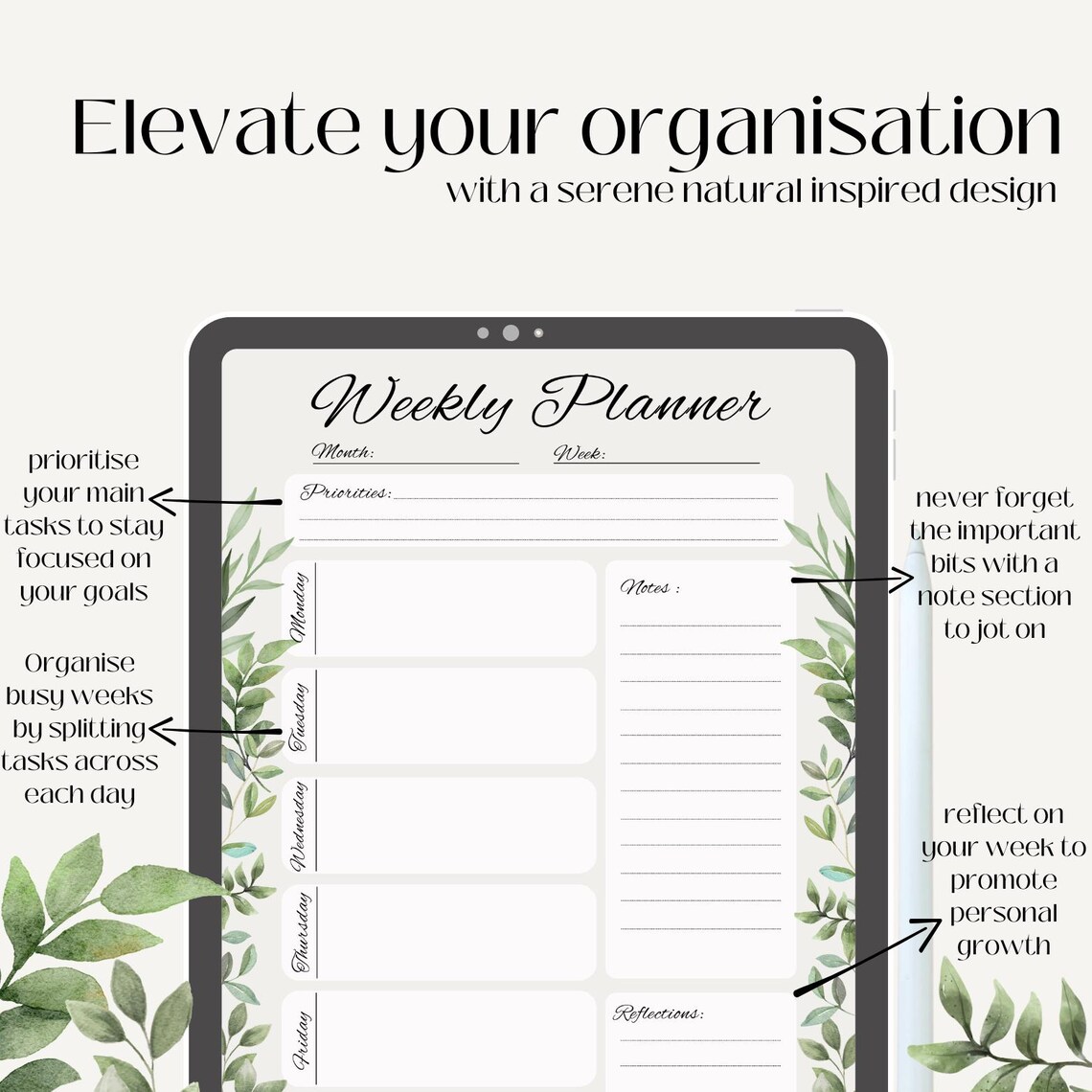 Botanic Edition Planner Bundle 2025 | Daily, Weekly, Monthly ...