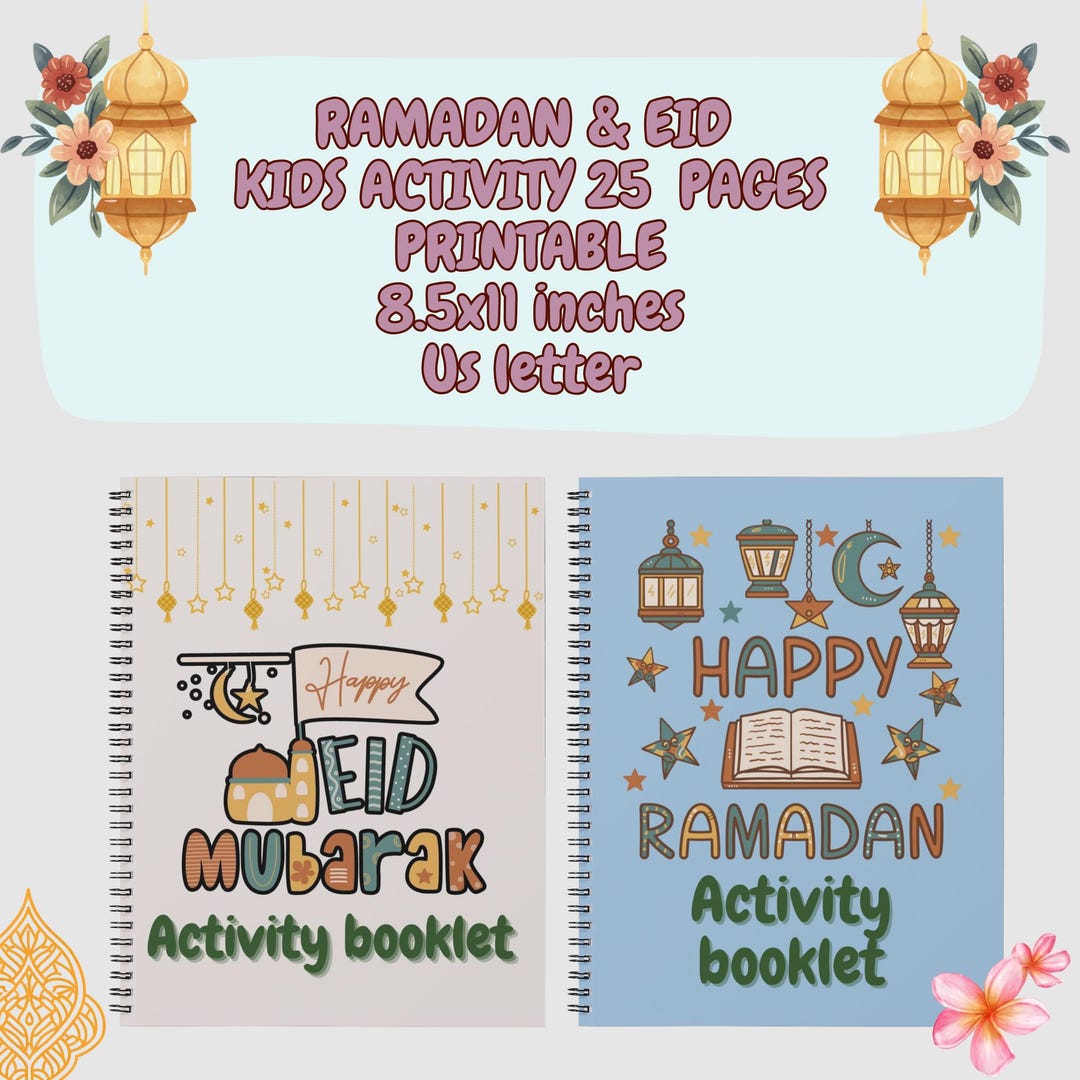 Kids Ramadan and Eid Activity Booklet | Printable Games and Coloring ...