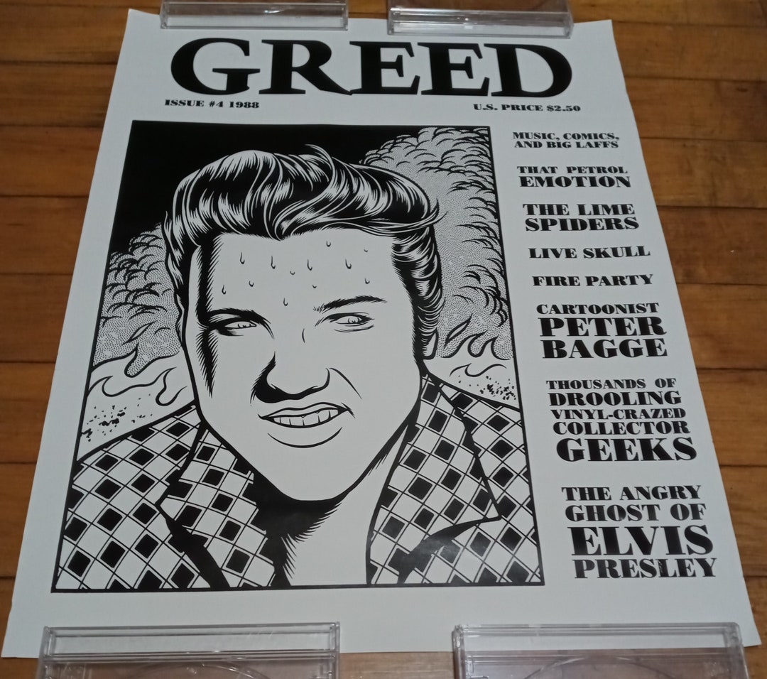 Original 1988 Promo Poster for Greed Magazine #4 Featuring Charles ...