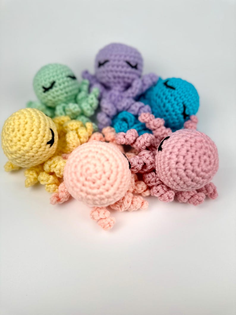 Octopus Baby Rattle, Pink, Baby Shower Gift, Aquatic Nursery, Octopus ...