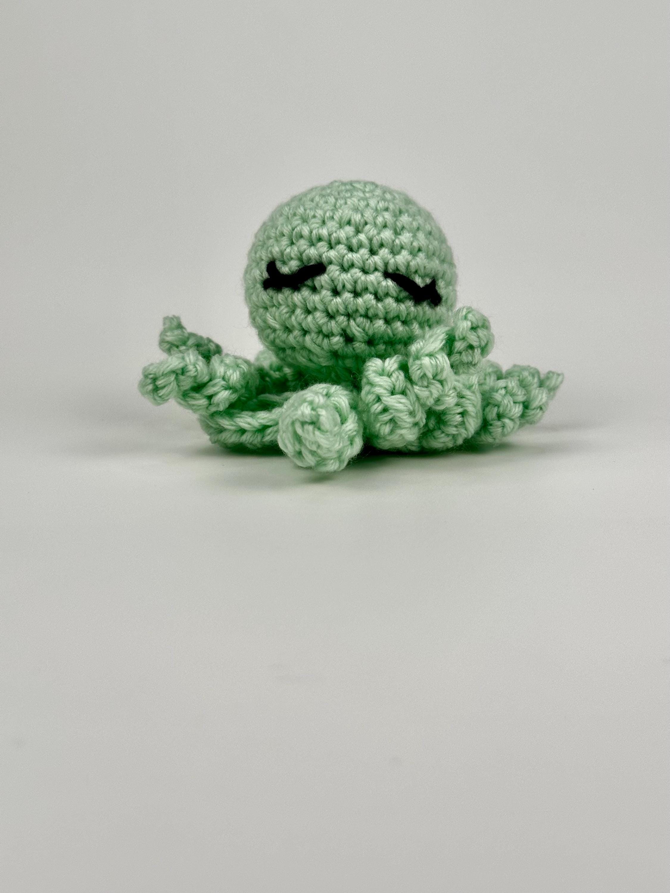 Octopus Baby Rattle, Mint Green, Baby Shower Gift, Aquatic Nursery ...