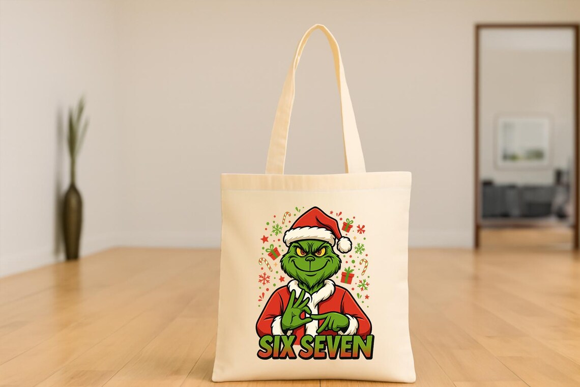 Funny Six Seven Meme Christmas Green Guy PNG | Grumpy Green Holiday ...
