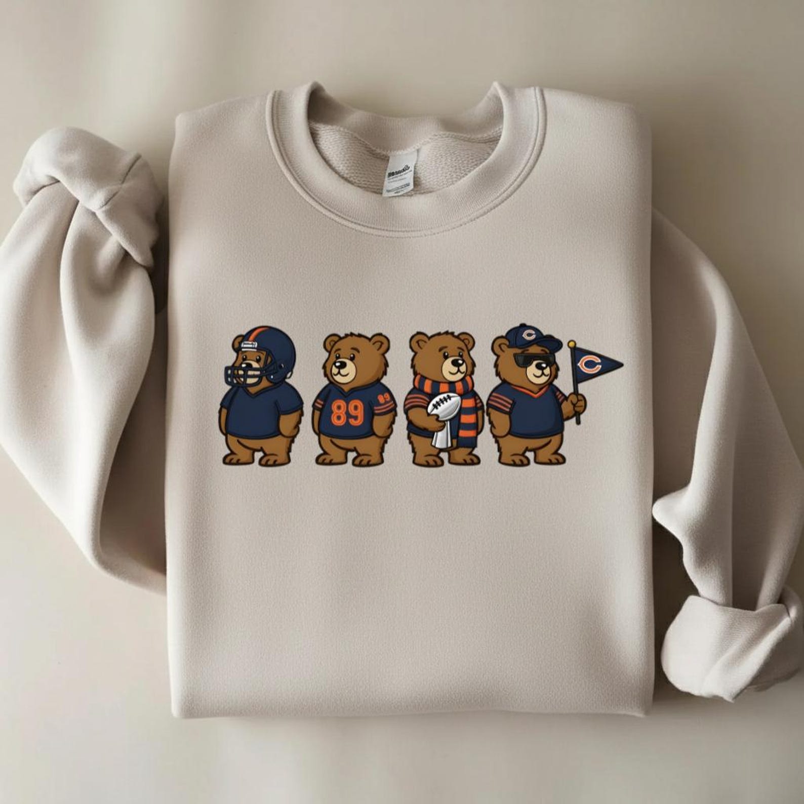 Cute Bears Chicago Football PNG, Retro Chicago Digital Design, Trendy ...