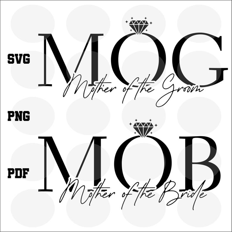 Mother of Bride Mother of Groom SVG PNG PDF Files, Mom Wedding Gifts ...