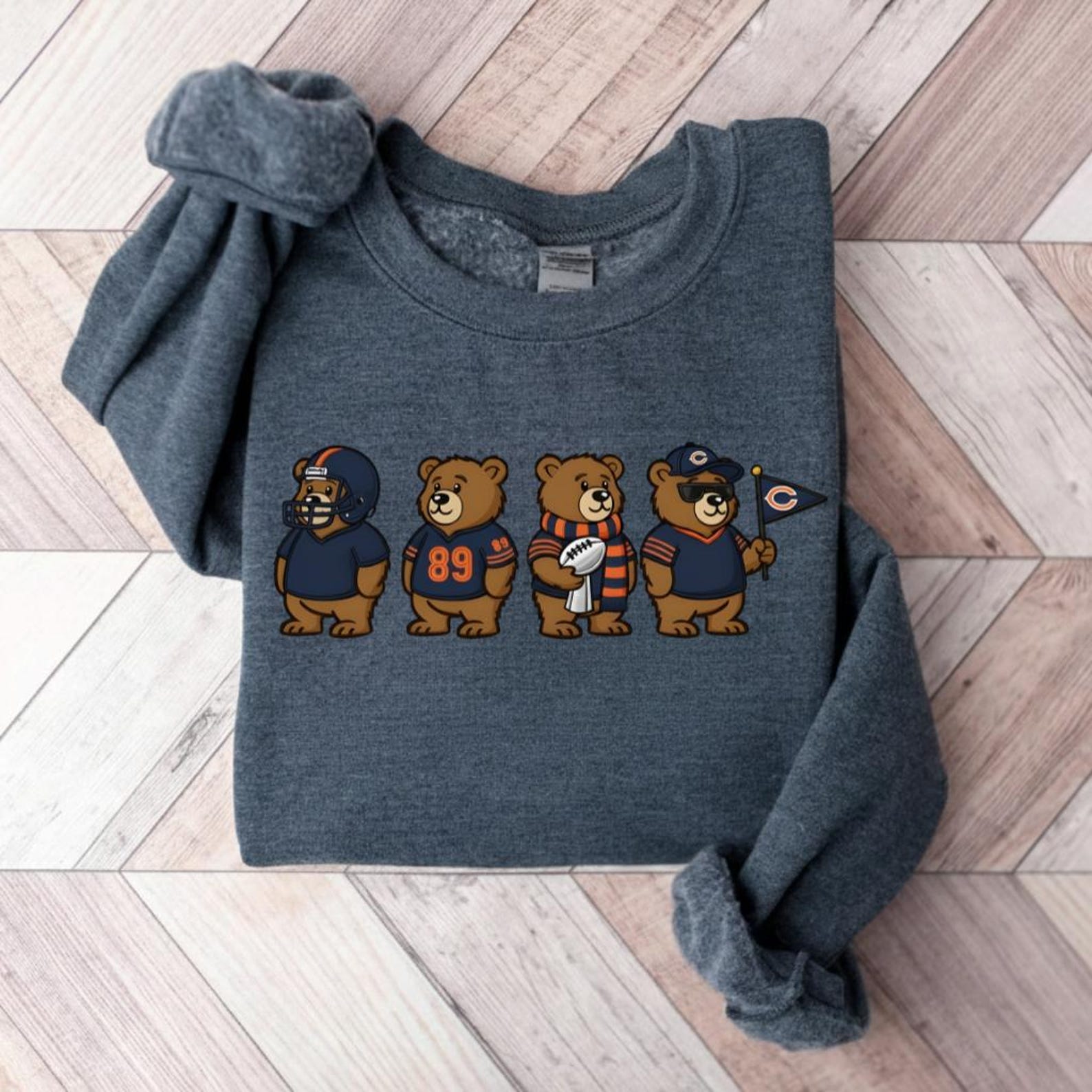 Cute Bears Chicago Football PNG, Retro Chicago Digital Design, Trendy ...