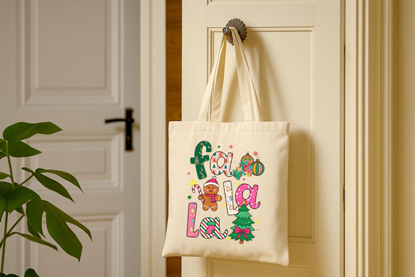 Falala Christmas Sublimation, Colorful Christmas Png, Preppy Christmas ...