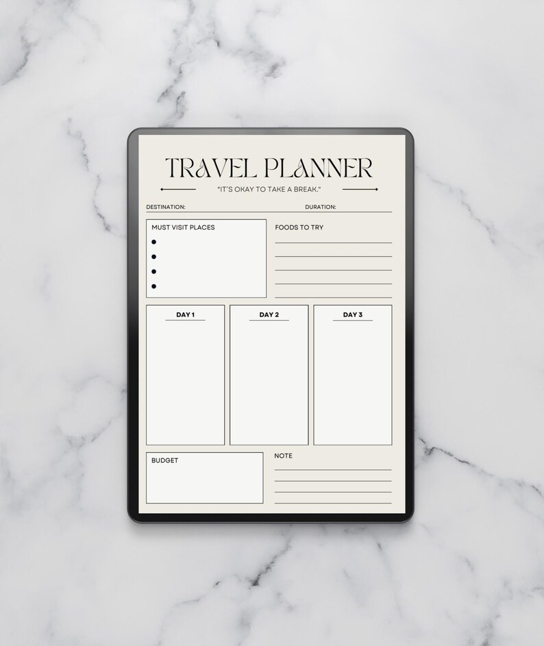 Travel Planner | Vacation Planner | Travel Planning Template | Travel ...