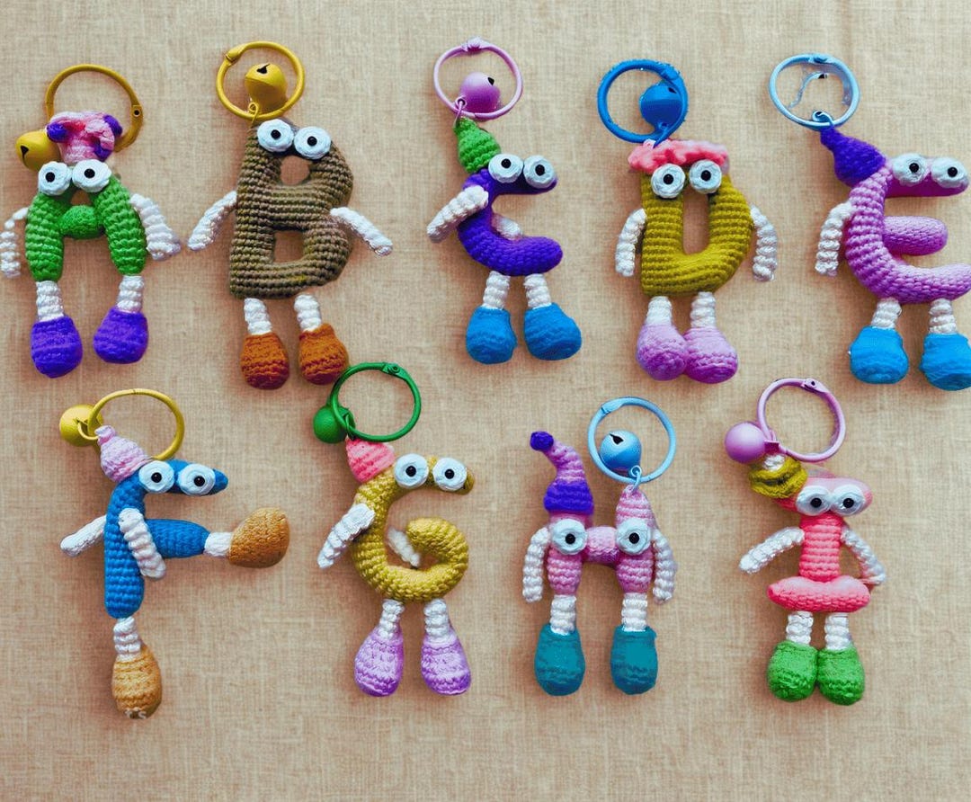 Alphabet Keychain Crochet Pattern – Amigurumi Letters A to Z – Fun DIY ...