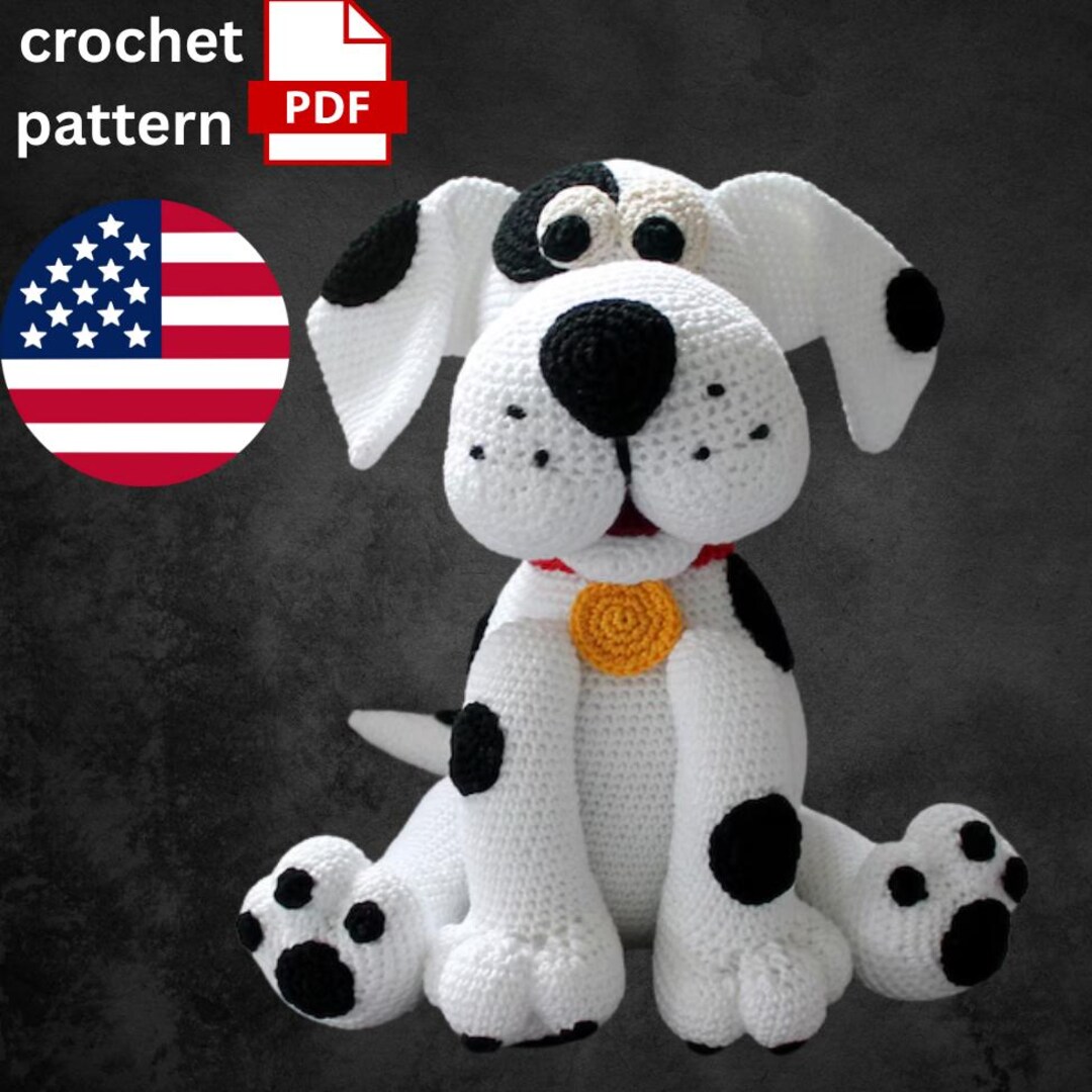 Dalmatian Crochet Pattern – Dotty the Dog Amigurumi PDF – Cute Puppy ...