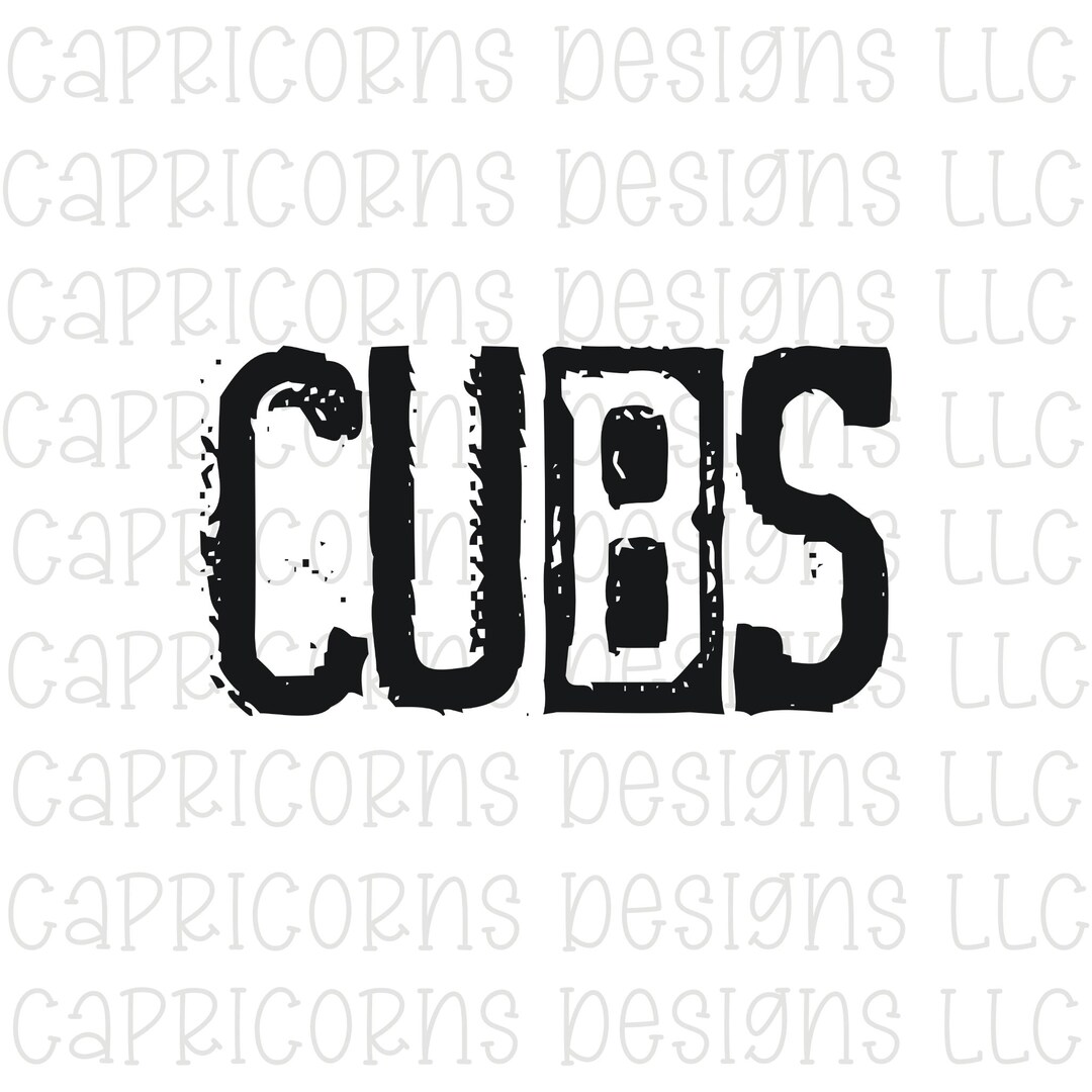 Cubs Mascot Doodle PNG | Grunge | Distressed - Etsy