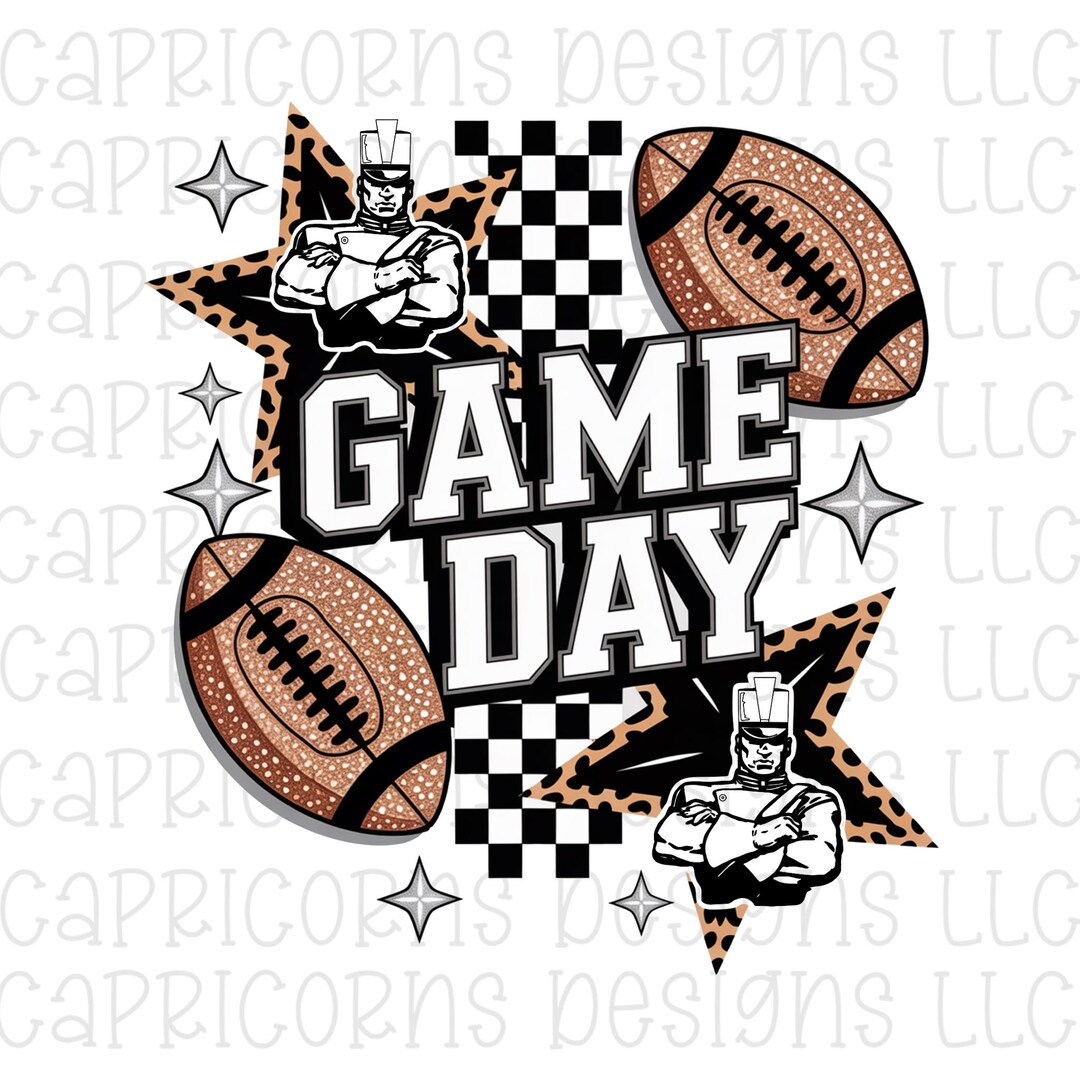 Cadets Football Mascot Doodle PNG | Game Day | Checkered | Football ...