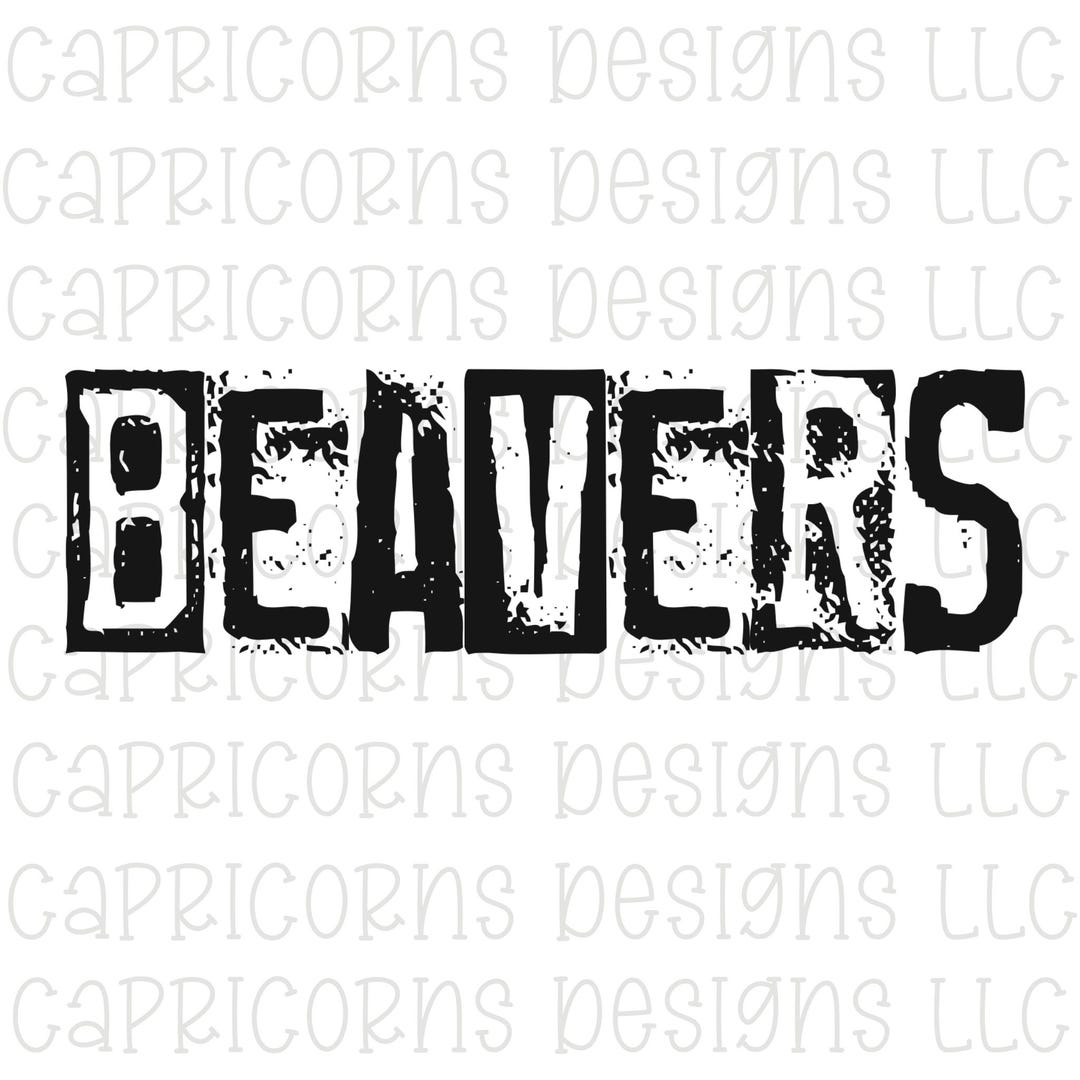 Beavers Mascot Doodle PNG | Grunge | Distressed - Etsy