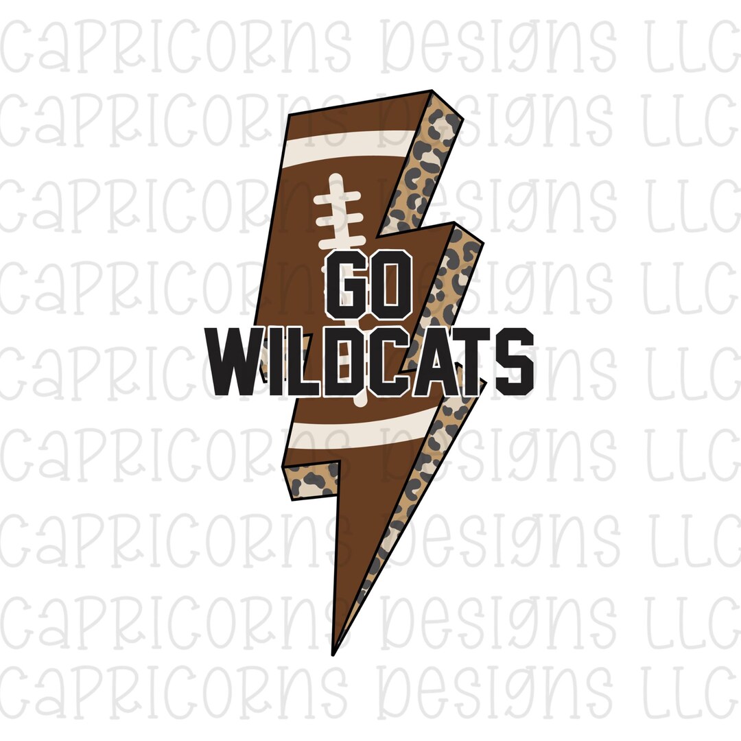 Wildcats Mascot Doodle PNG | Football | Lightning Bolt - Etsy