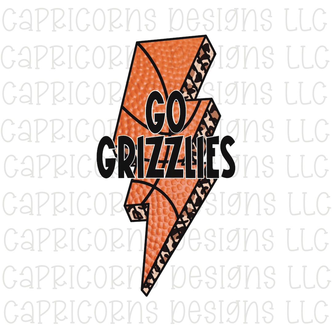 Grizzlies Mascot Doodle PNG | Basketball | Lightning Bolt - Etsy