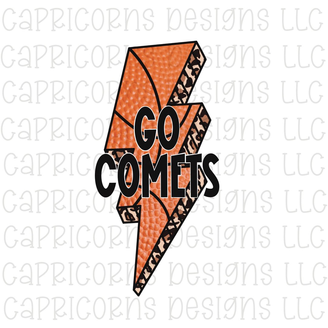 Comets Mascot Doodle PNG | Basketball | Lightning Bolt - Etsy