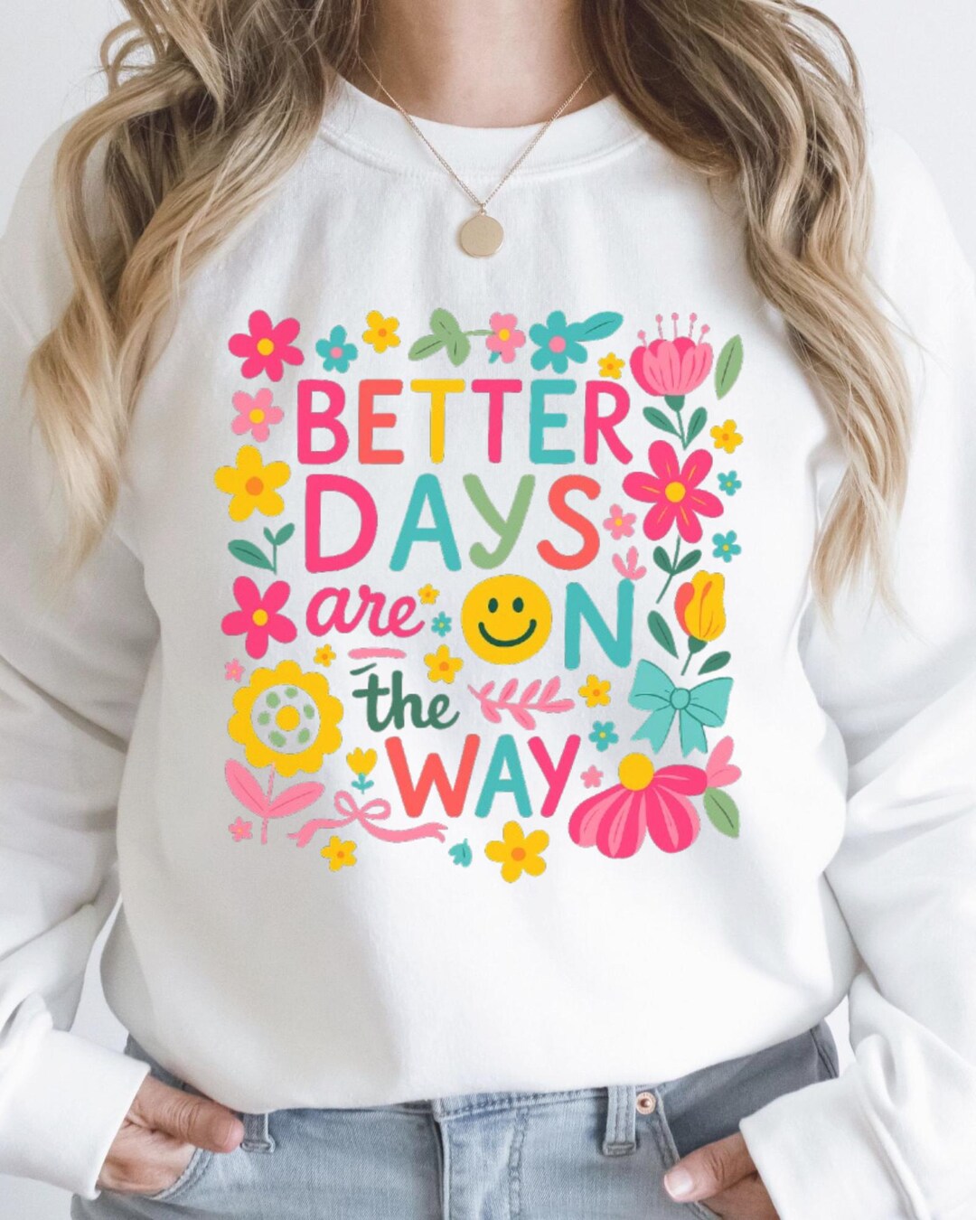 Boho Floral Affirmations Png: Better Days Design (digital Download - Etsy