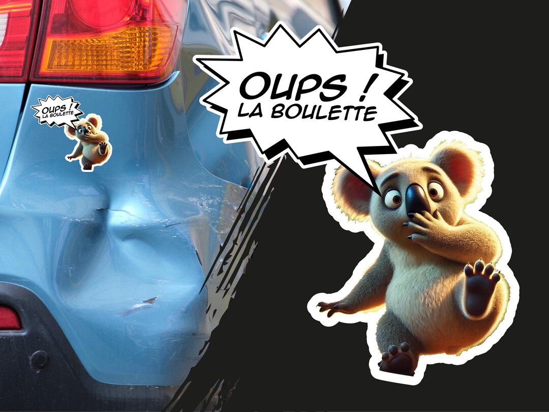 Sticker Oops the Blunder - Humor - 2 Formats Included in the Set - Etsy UK