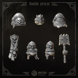 Big Armor Battle Priest Conversion Set | Greytide Studio | 3D Printed ...