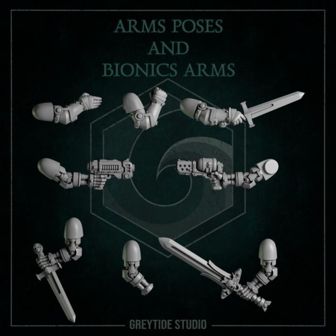 Arm Poses and Bionic Arms | Greytide Studio | 3D Printed Resin | Bits ...