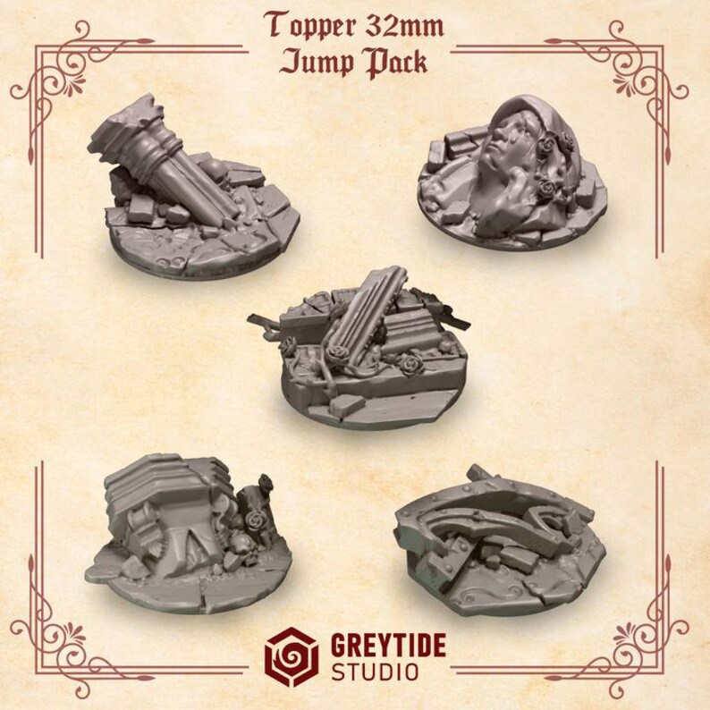 Vampire Base Topper Set | Greytide Studio | 3D Printed Resin Miniatures ...