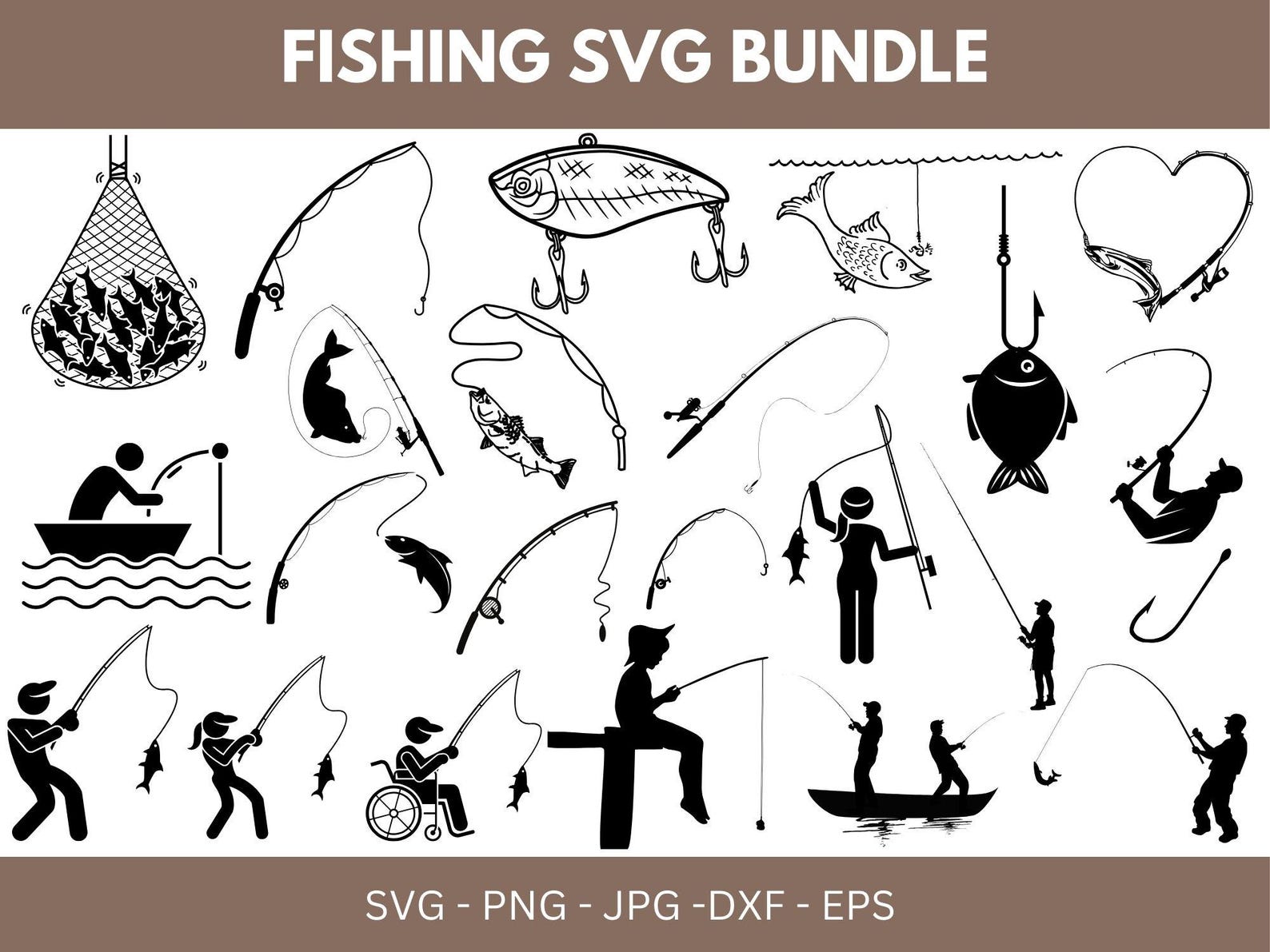Fish SVG Bundle, Fish PNG Bundle, Fish Clipart, Fish SVG Cut Files for ...
