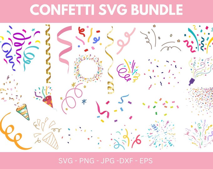 Confetti Svg, Birthday Confetti Svg, Party Confetti Svg, New Year Decor ...