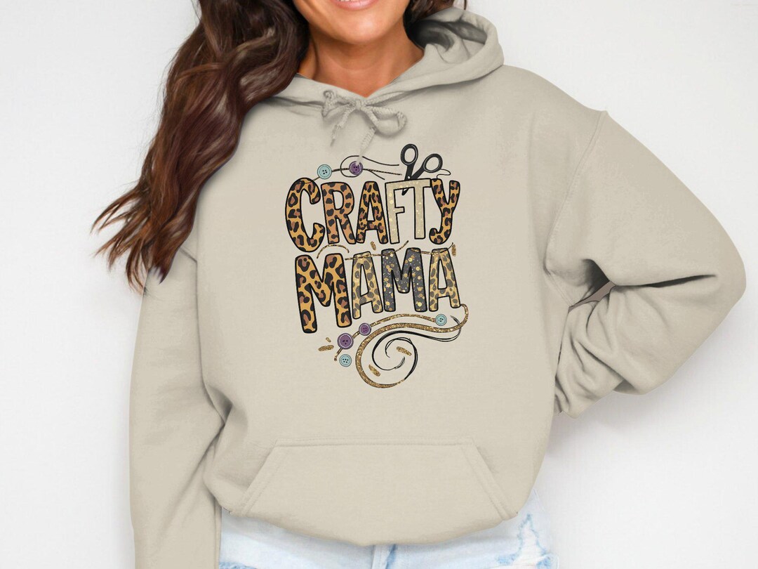 Crafty Mama T-shirt Graphic PNG Download, Leopard Print Mama Design ...