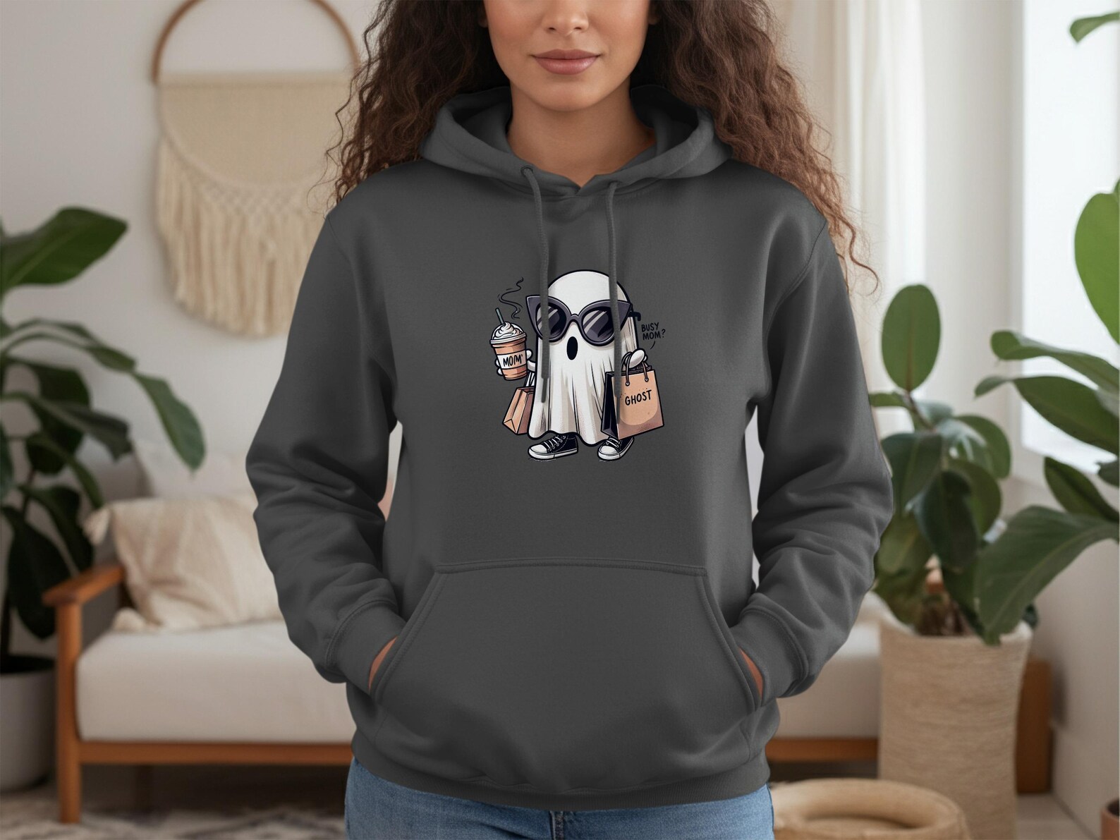 Busy Mom Ghost PNG: Funny Halloween Spooky Season Tee - Etsy